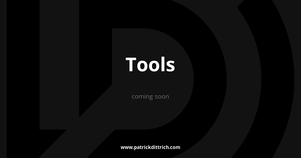 Tools - Patrick Dittrich